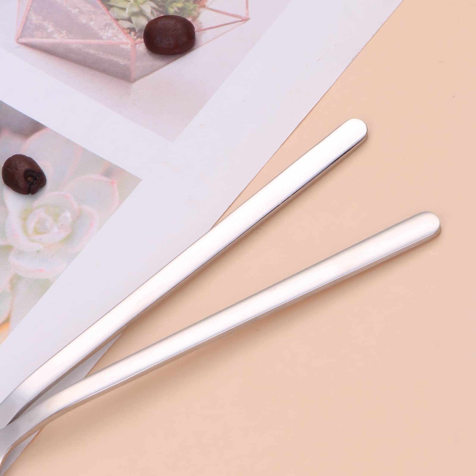 Mafier 12-Piece Stainless Steel Espresso Spoons, Mini Teaspoons Set for Coffee Sugar Dessert Cake Ice Cream Soup Antipasto Cappuccino, 5.24 Inch Stirring Spoons