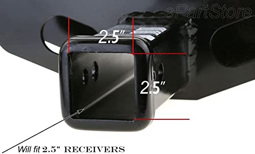 eVerHITCH USA American Flag Metal Hitch Cover (Fits 2.5" Receiver, Black/Red/Blue)