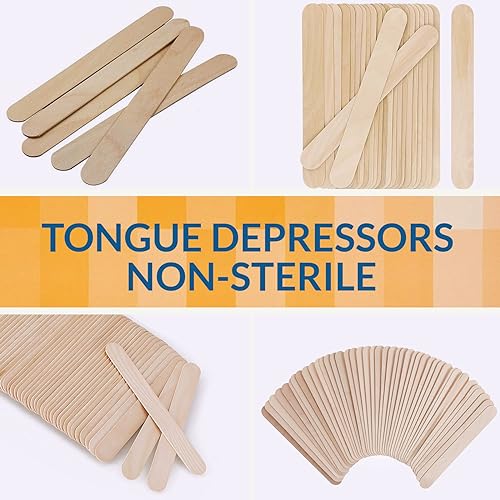 Perfect Stix Tongue Depressors, Non-Sterile, 6", 500 Ct Senior, Pack of 500ct, Brown