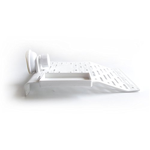 Pet Supplies Amphibian Reptile Turtle Floating Platform,Tortoise Basking Platform with Feeding Trough Food Bowl Double Suction Cup Aquarium Accessories,6.7" x 5.1" x 1.9" (Medium)