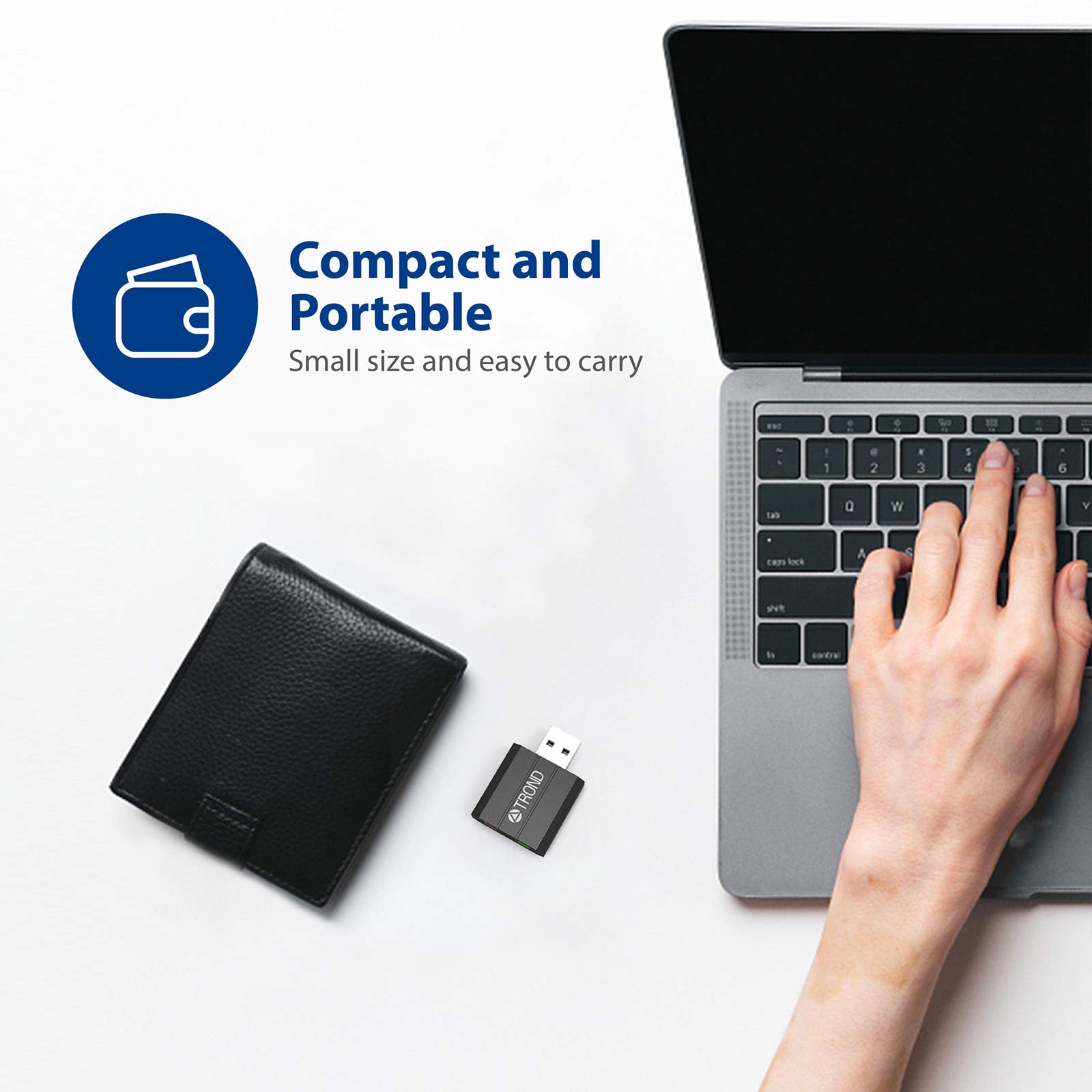 TROND Aluminum External USB Audio Adapter Sound Card with 3.5mm Stereo Headphone and Mono Microphone Jacks, C-Media CM100B Chipset, Compatible with PS5 PS4 Windows Mac Linux PC Laptop Desktop, Black