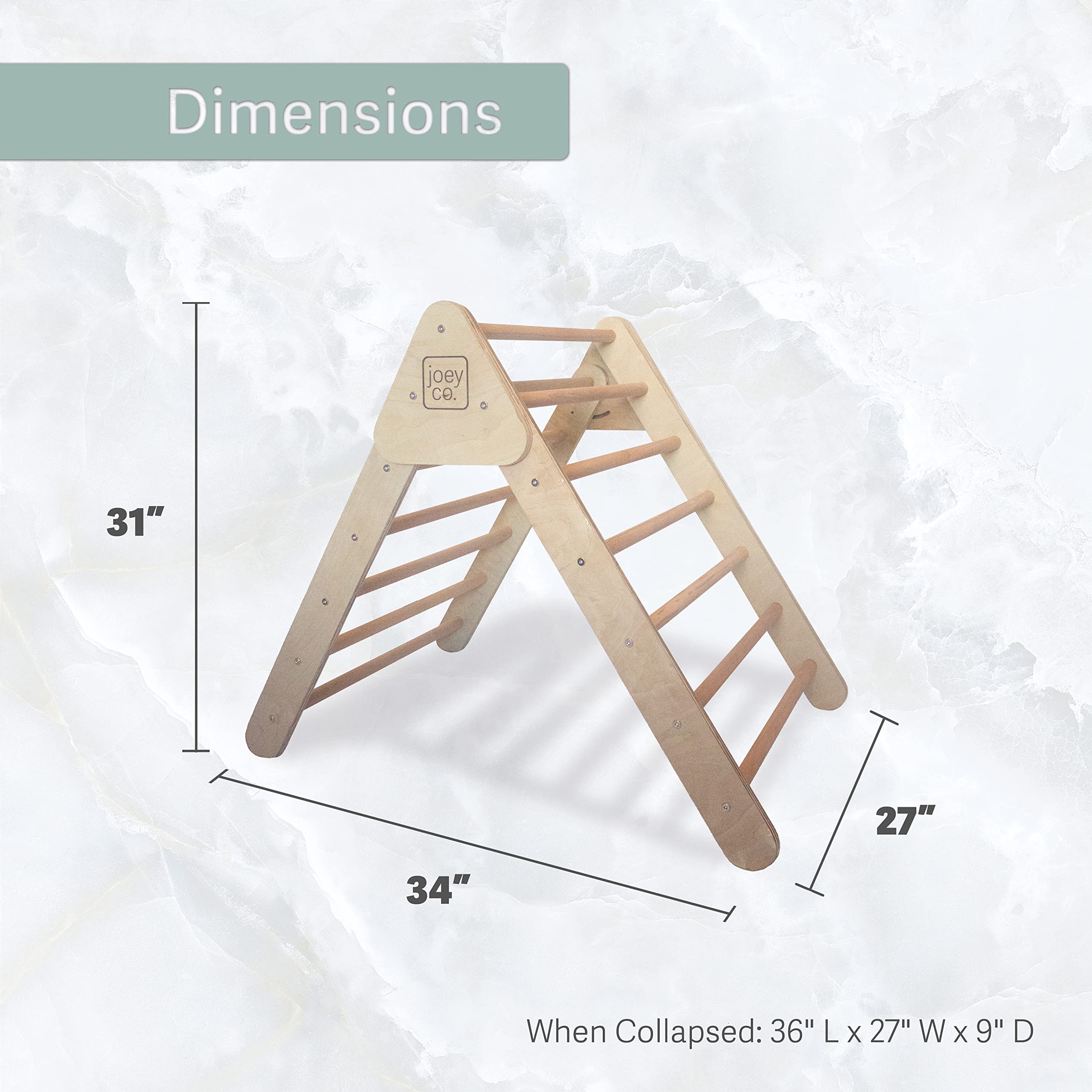 Joey CO. Montessori Climbing Triangle, Montessori Style Indoor Play Gym for Children, CPSIA Tested Waldorf Triangle for Toddlers and Kids