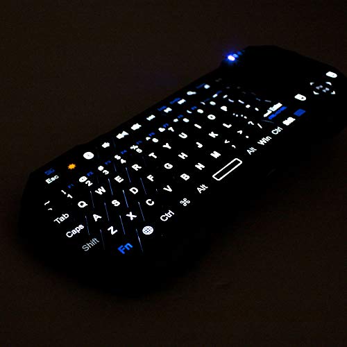 Fosmon Mini Bluetooth Keyboard (QWERTY Keypad), Wireless Portable Lightweight with Built-In Touchpad, Compatible with Apple TV, PS4, HTPC/IPTVVR Glasses, Smartphones and more