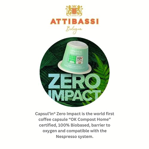 Attibassi Italian Espresso Coffee Capsules Compatible with Nespresso Original Machines, Intenso, 100 Pods