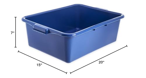 Carlisle N4401114 Comfort Curve Bus Box/Tote Box, 7" High, Blue - 1 Each