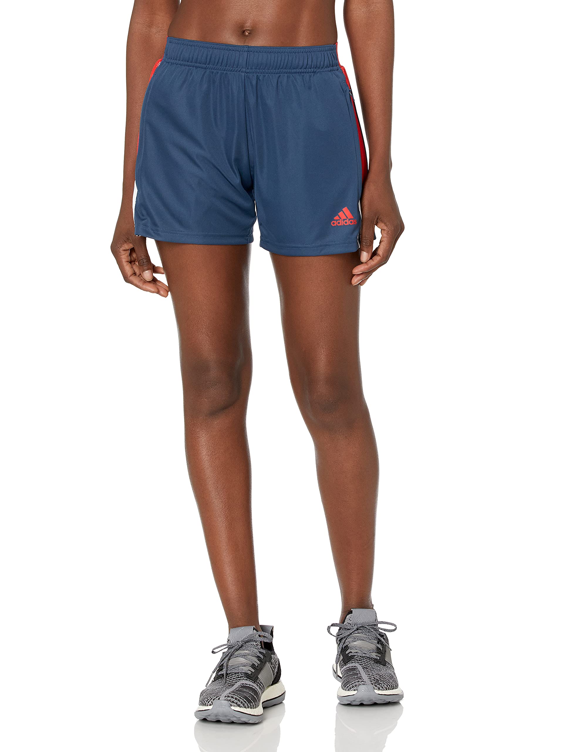 adidas Womens Tiro Training Short Color Up Crew Navy/Vivid Red Small