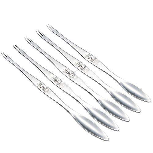 ccHuDE 10 Pcs Mini Natural Wood Crab Lobster Hammer Mallets and 2 Pcs Stainless Steel Crab Leg Forks Seafood Tool Sets