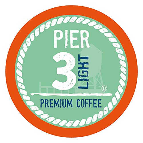 Pier 3 Light Roast Coffee Pods, Compatible with 2.0 K-Cup Brewers, 24 Count (Pack of 4)