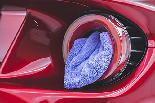 The Rag Company - Eagle Edgeless 350 (5-Pack) Professional Korean 70/30 Blend Super Plush Microfiber Detailing Towels, 350GSM, 16in x 16in, Lavender