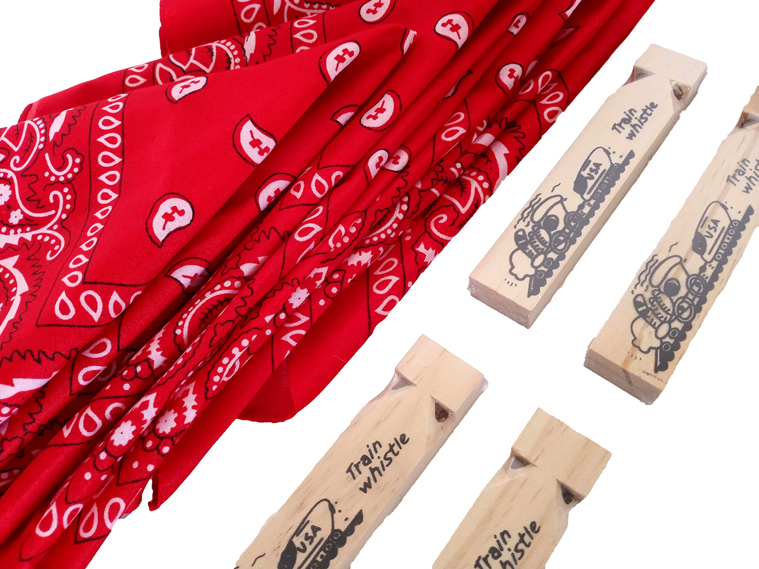 Children's Train Conductor Dress Up - Hat, Whistle, and Bandana (4 SETS)