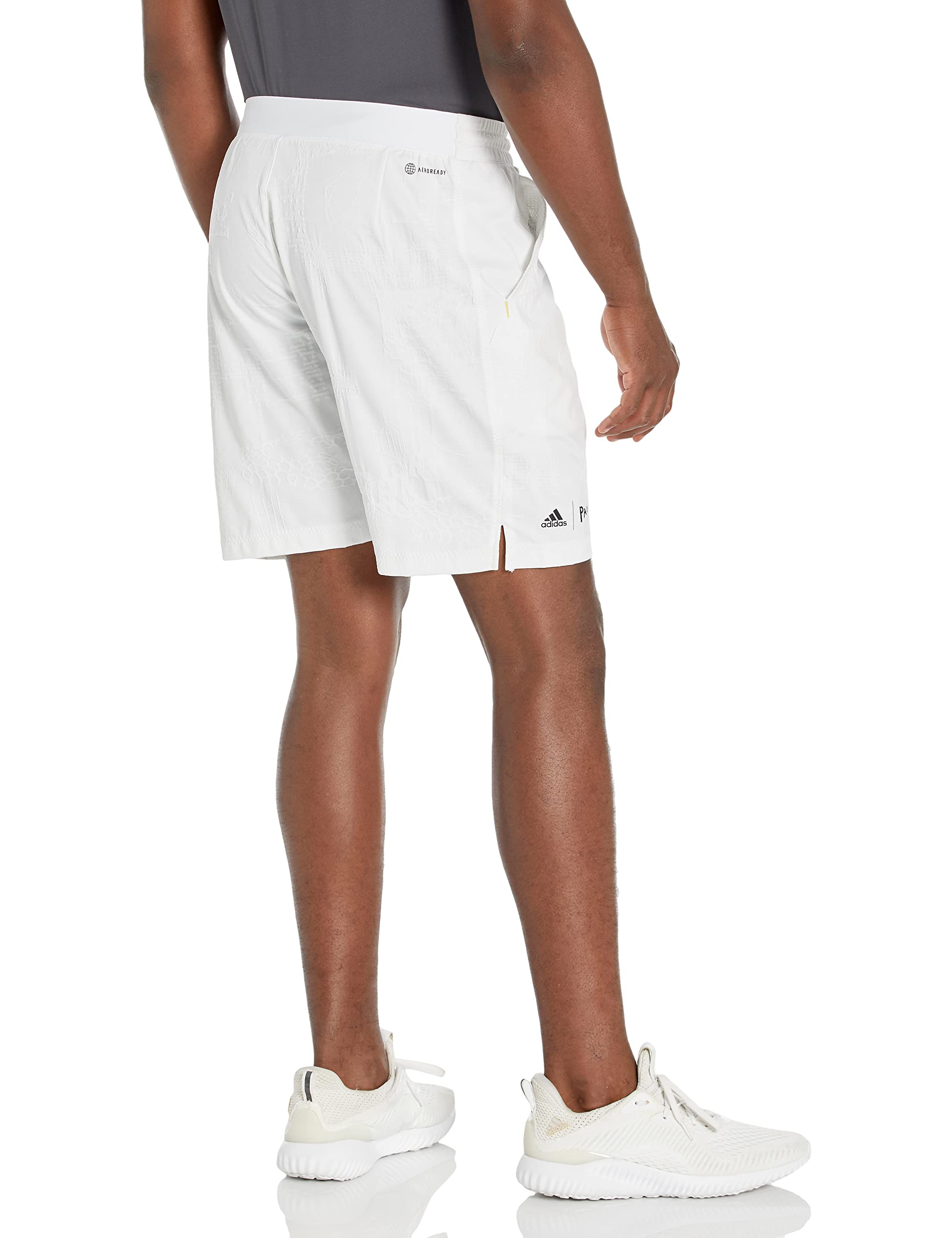adidas Men's Tennis London Knit Ergo Shorts, White, Medium