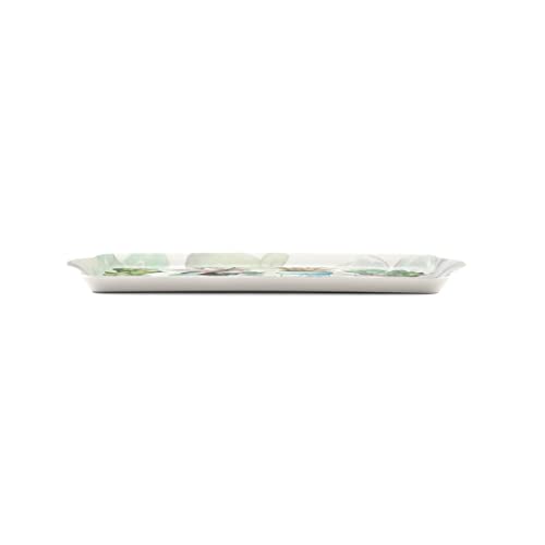 Pimpernel Succulents Collection Sandwich Tray | Serving Platter | Crudité and Appetizer Tray | Made of Melamine | Measures 15.1" x 6.5" | Dishwasher Safe