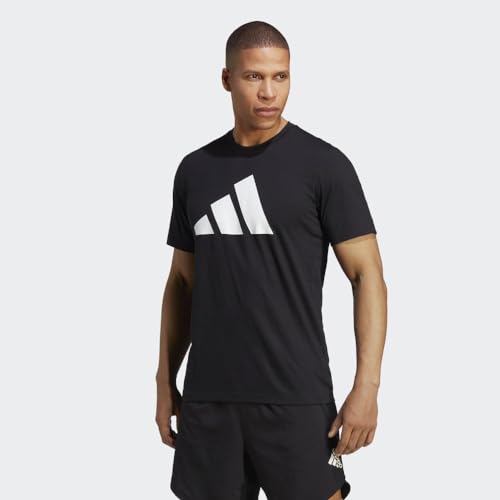 adidas Men's Training Essentials Feel Ready Logo T-Shirt Black/White 3X-Large