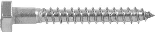 Hillman Stainless Steel 832012 1/4 x 3-Inch Hex Lag Screws, 25-Pack, No Size