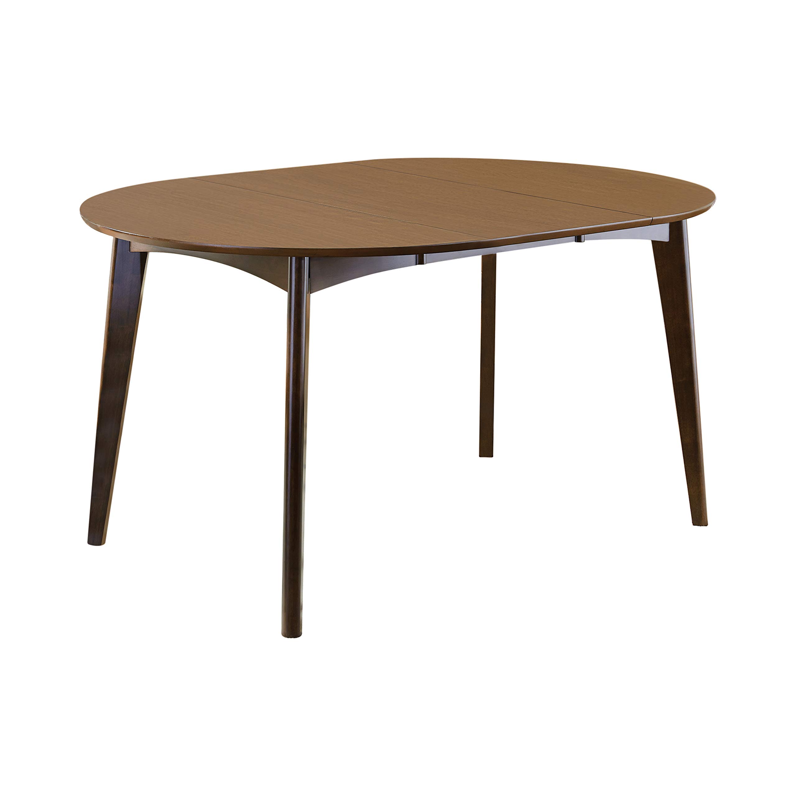 Coaster Home Furnishings Malone 5-Piece Oval Table Dining Set, Dark Walnut & Black (105361-S5)
