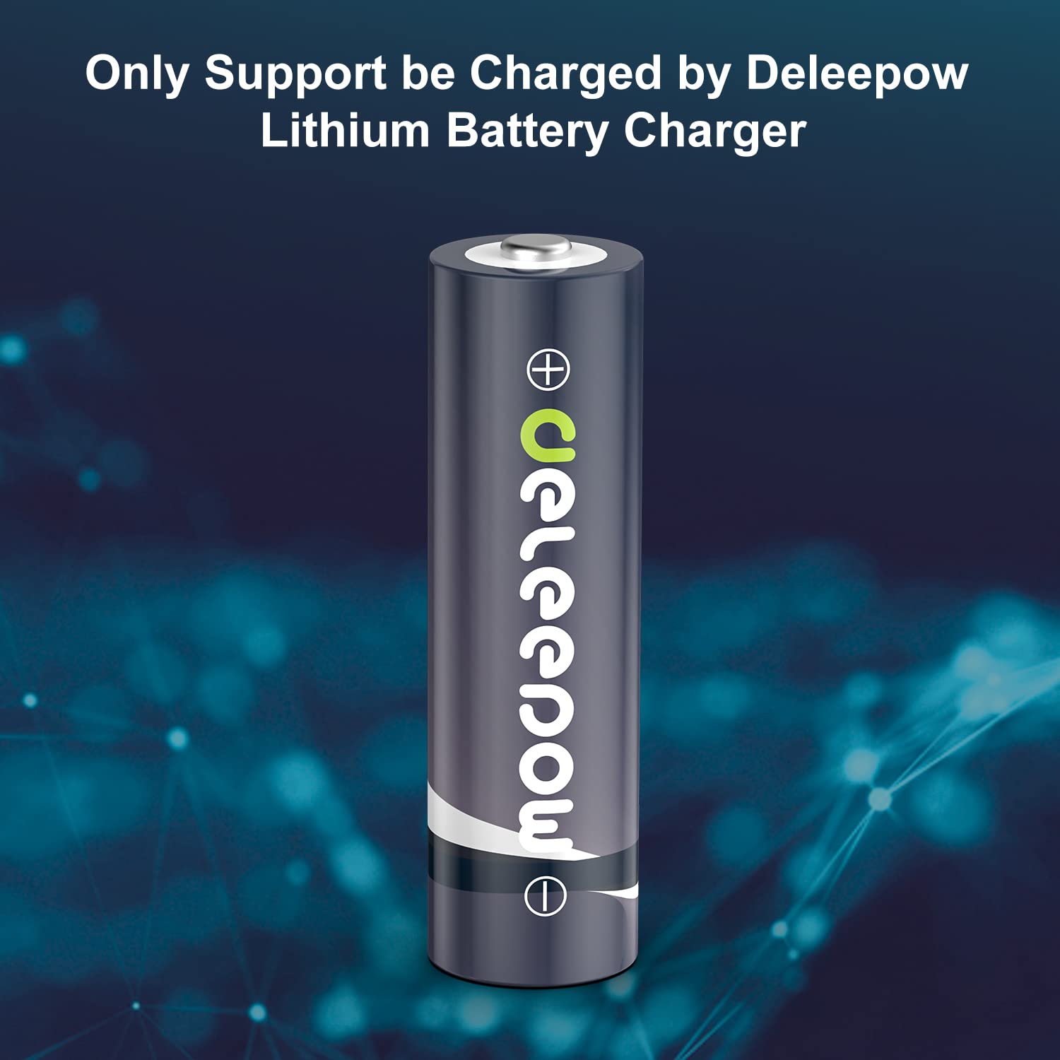 Deleepow 1.5V Rechargeable AA Batteries 3400mWh AA Lithium Rechargeable Batteries 1500 Cycle(Only Batteries)