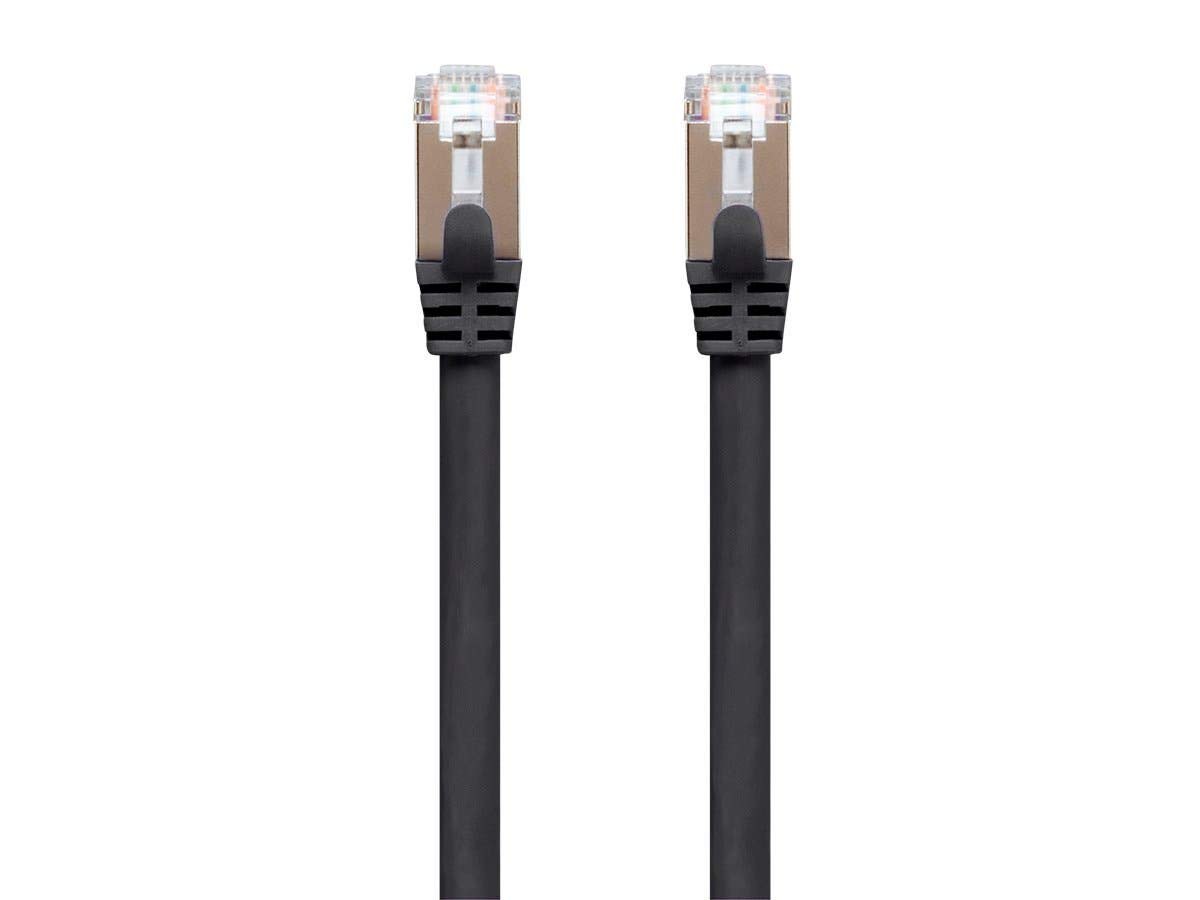 Monoprice Cat7 10ft Black Patch Cable Double Shielded (S/FTP) 26AWG 10G Pure Bare Copper Snagless RJ45 Entegrade Series Ethernet Cable