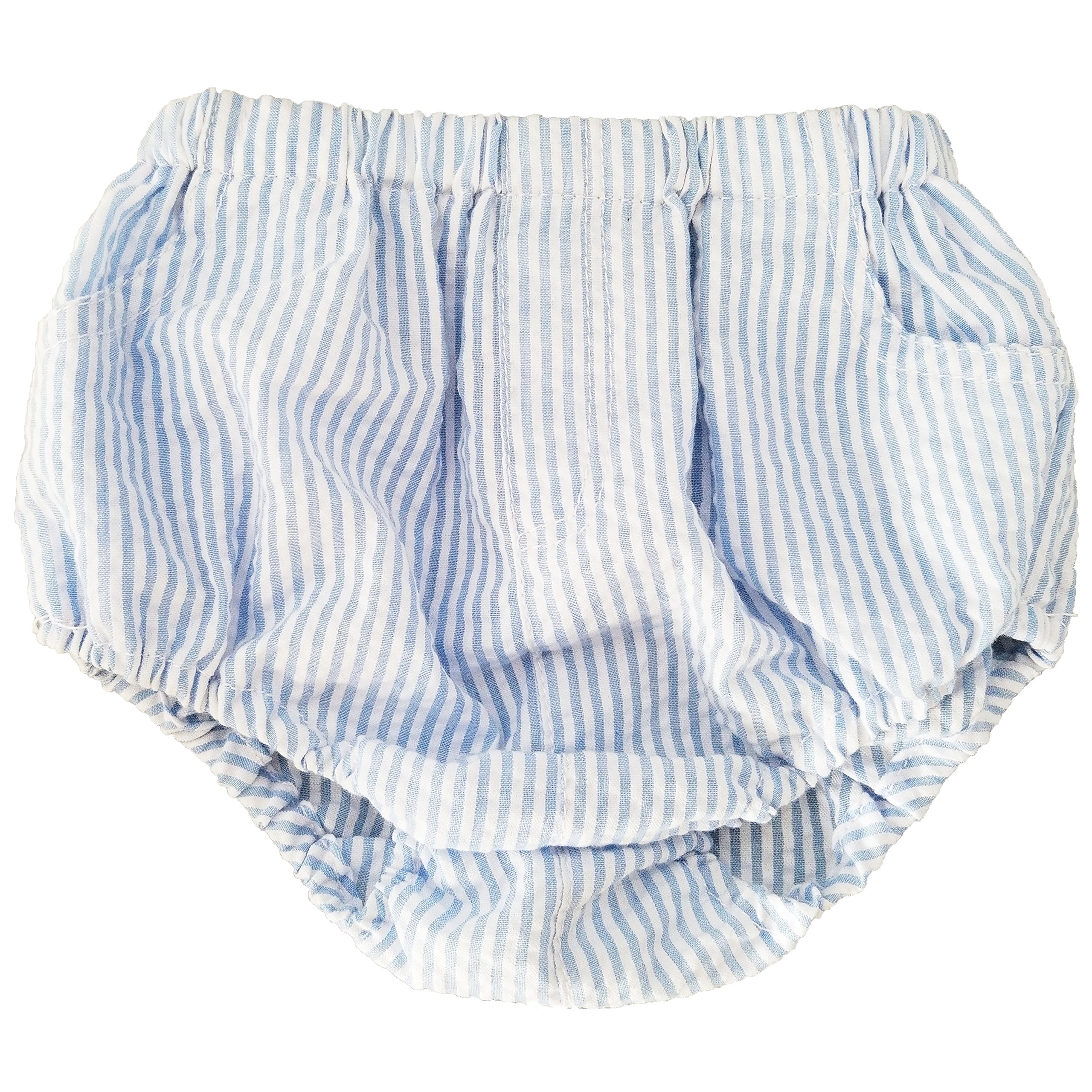 Huggalugs Baby & Toddler Boys Blue Seersucker Diaper Cover 12-24