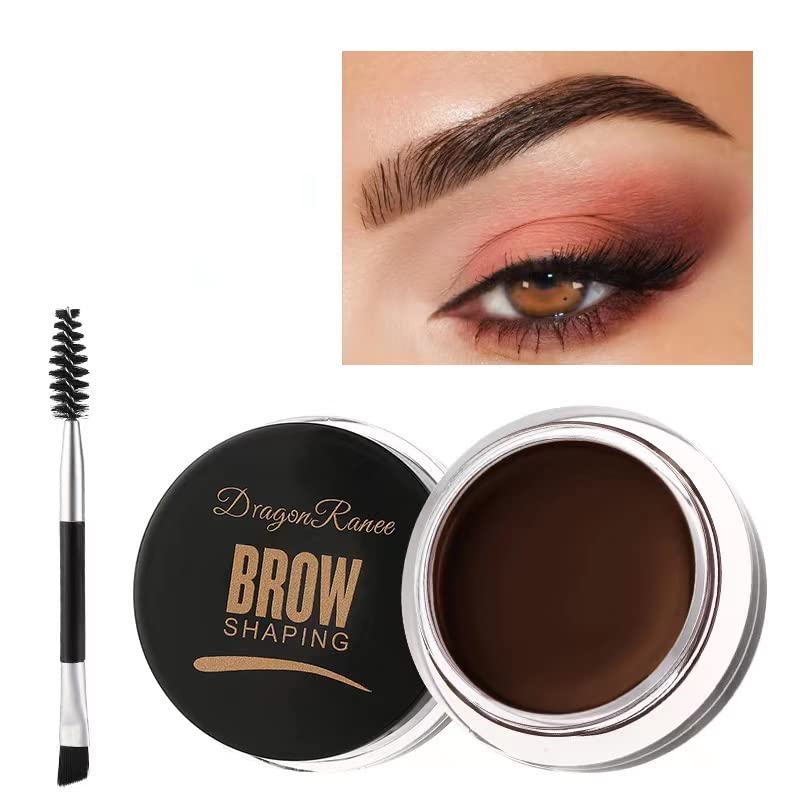 AMAKO Eyebrow Balm Wild Brow Shaping Pencil Gel Stain Free Shaping Gel Solid Professional Eye Makeup (03#Dark brown)
