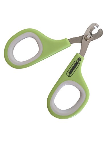 Pixikko Cat Nail Clippers - Small Animals, Kittens, Puppies - Professional Grade Stainless Steel Blade with Sturdy Non-Slip Grip Handles