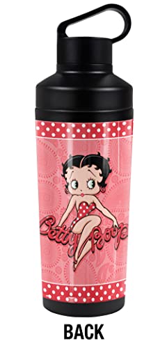 Betty Boop OFFICIAL Paisley Dots 18 oz Insulated Water Bottle, Leak Resistant, Vacuum Insulated Stainless Steel with 2-in-1 Loop Cap