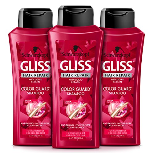 GLISS Hair Repair Shampoo, Color Guard for Colored of Highlighted Hair, 13.6 Ounces (Pack of 3)