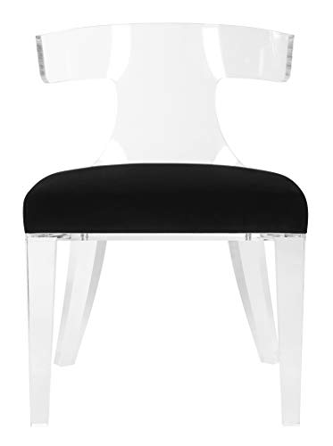 Safavieh Couture Home Rhys Black Velvet and Clear Acrylic Dining Chair