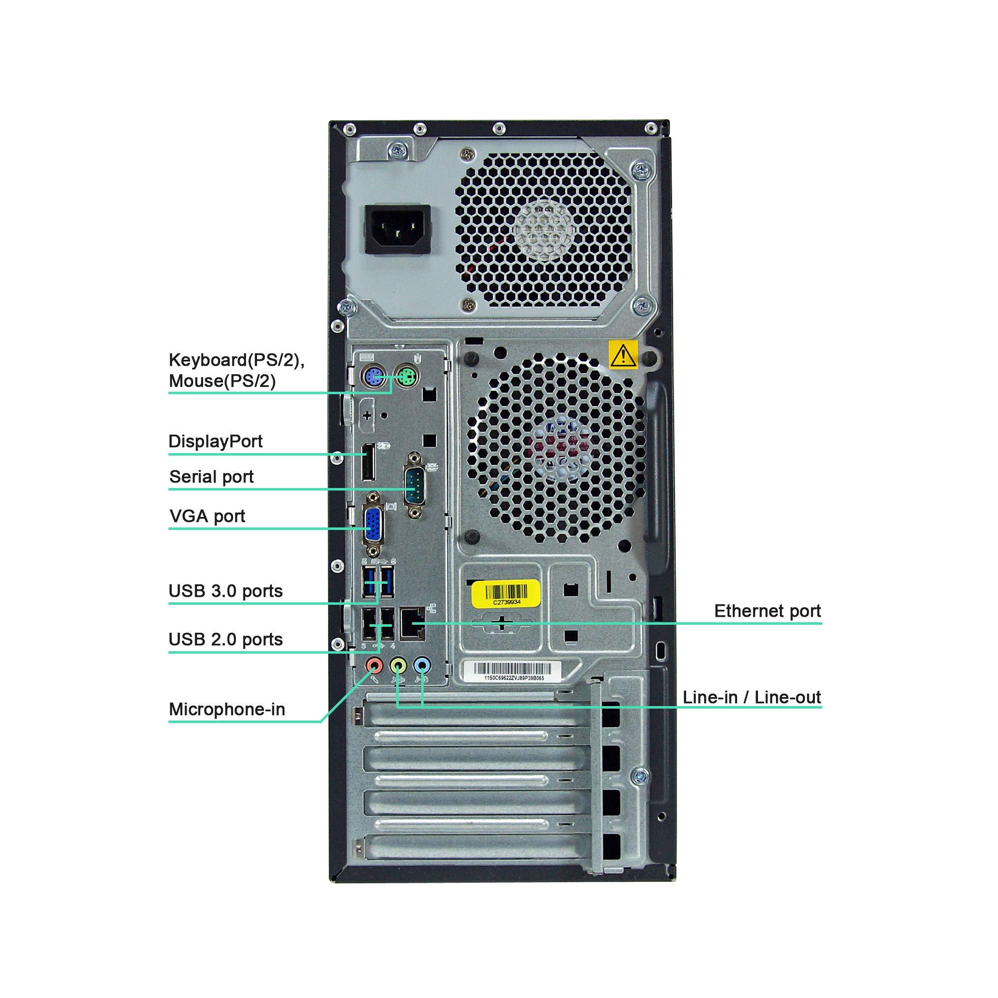 Lenovo M73 Tower, Core i5-4570 3.2GHz, 4GB RAM, 500GB Hard Drive, DVDRW, Windows 10 Pro 64bit (Renewed)