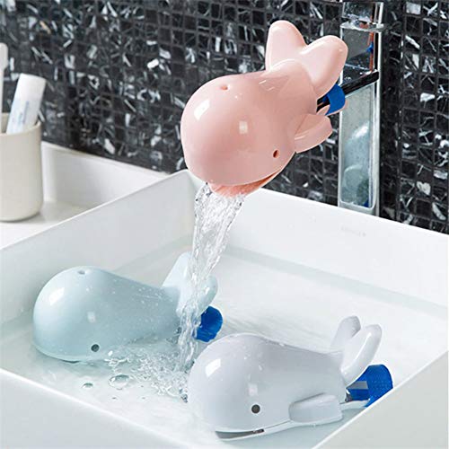 AKOAK 1 Pack Faucet Extender, Bathroom Children Washing Hands Happy Fun Animal Bathroom Sink (gray)