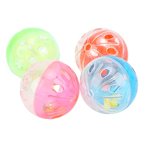 Bird Chew Toy Ball, 10Pcs Colorful Plastic Parrot Cage Bird Ball Toy Jingle Balls Cage Accessories Parakeet Chewing Pet Bite Ball for Chewing Training Biting