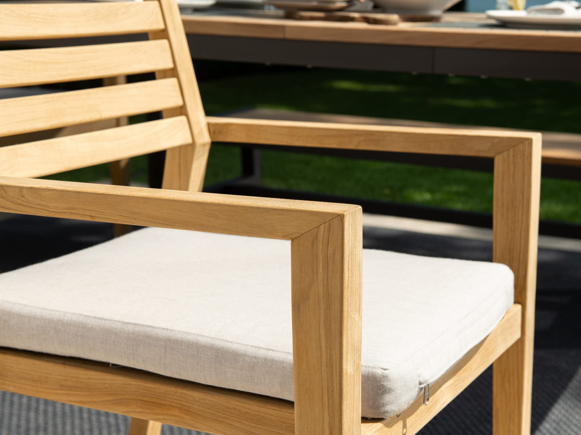 NewAge Products Outdoor Furniture Rhodes 7 Piece Dining Set with 96" Table, 91538
