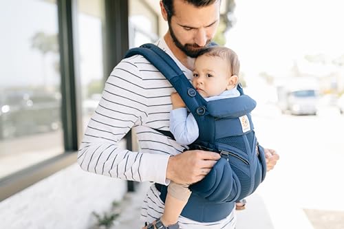 Ergobaby Omni 360 All-Position Baby Carrier for Newborn to Toddler with Lumbar Support & Cool Air Mesh (7-45 Lb), Midnight Blue