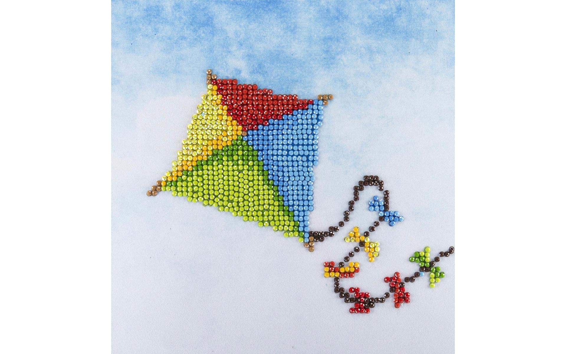 DIAMOND ART BY LEISURE ARTS Kite, 8"x8", Beginner Diamond Painting Kits for Adults, Diamond Art for Adults, Diamond Art Kit, Diamond Art Painting