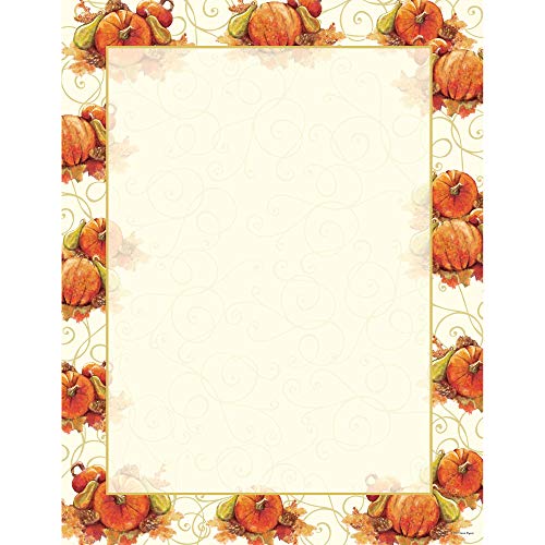Great Papers! Stationery Letterhead, Fall Pumpkins, 8.5" x 11", 80 count (2013292)
