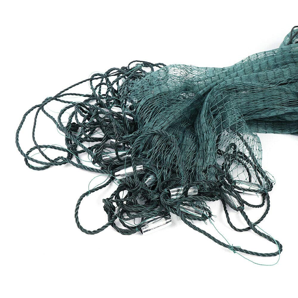 6.5 x 33 ft /10 x 65 ft Polyester Seines, 0.59 Mesh Fishing Gill Nets Beach Seine Drag Nets Fishing Equipment with PVC Foam Float Bobbers Lead Sinkers for Ponds, Creeks, Rivers