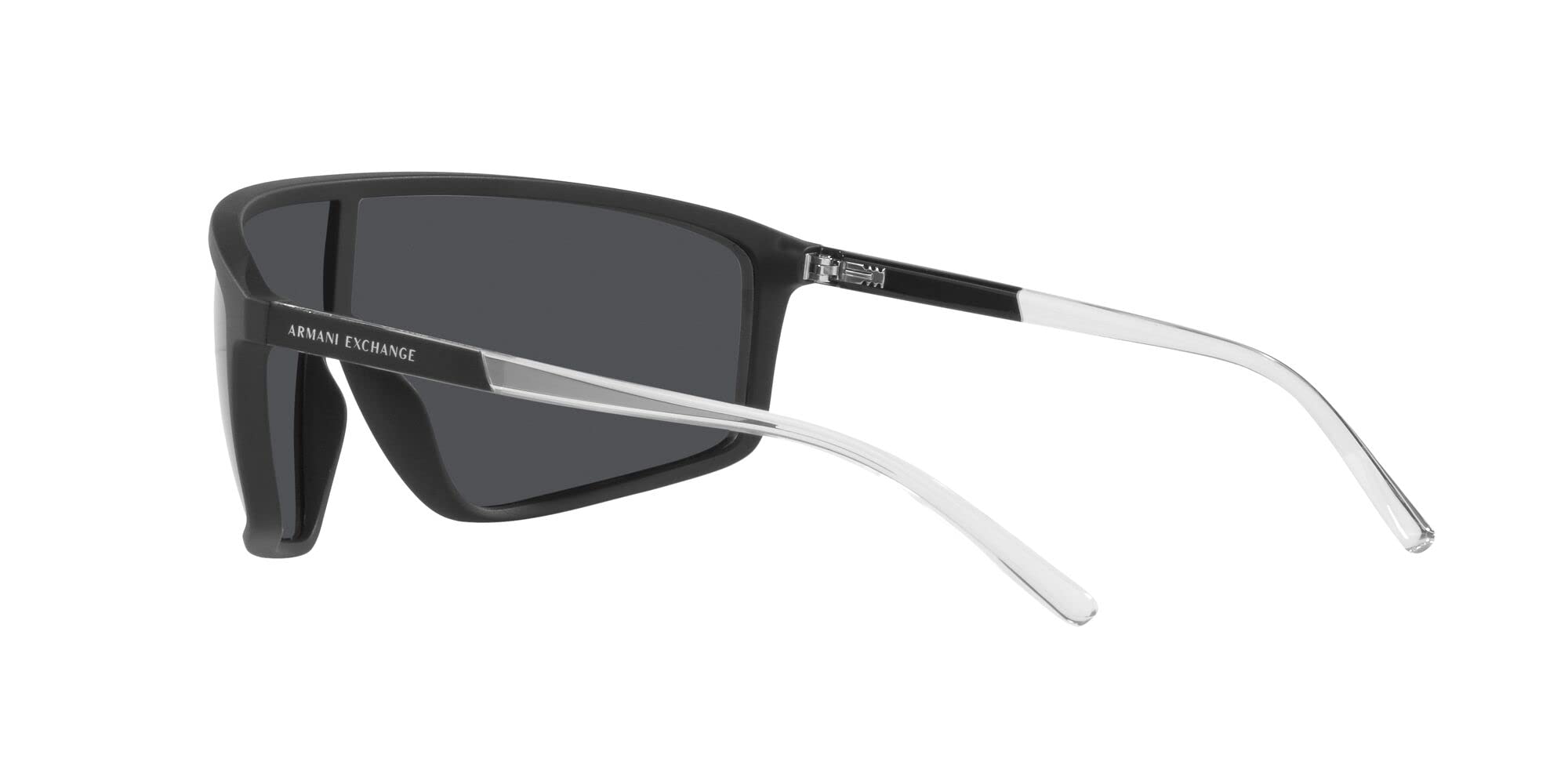 A|X ARMANI EXCHANGE Men's AX4119S Rectangular Sunglasses, Matte Black/Grey Mirrored Black, 37 mm