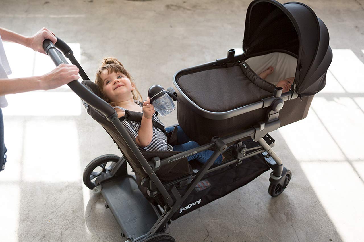Joovy Portable Stroller Bassinet with Zip Closure, UPF 50 Sun Canopy - Compatible Qool and Caboose RS Strollers (Adapters Sold Separately)