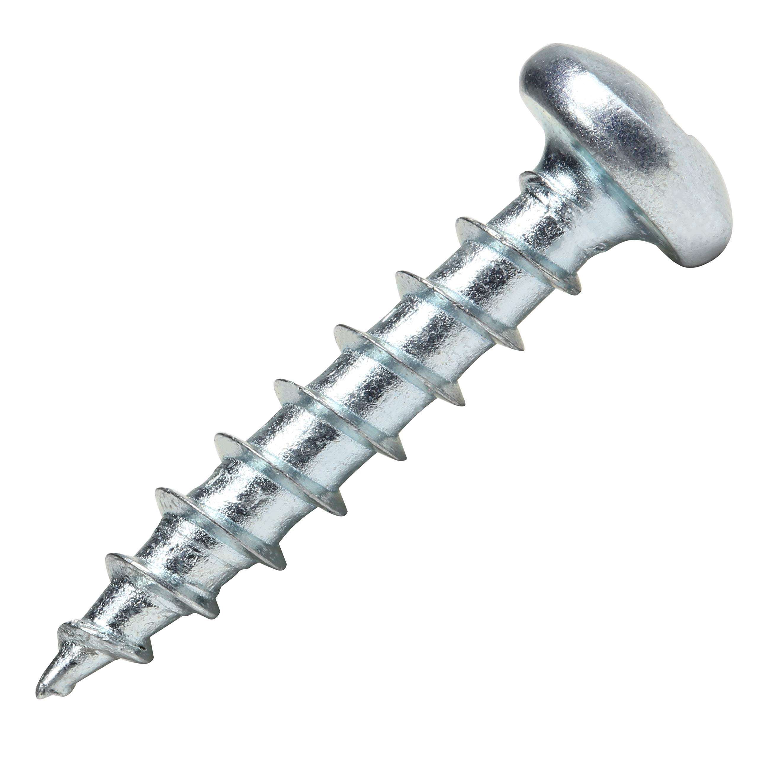 Rok Hardware #6 x 3/4" Coarse Deep Thread Pan Head Screws Wood Work MDF Zinc ROKS6X34PPCZP (100 Pack)