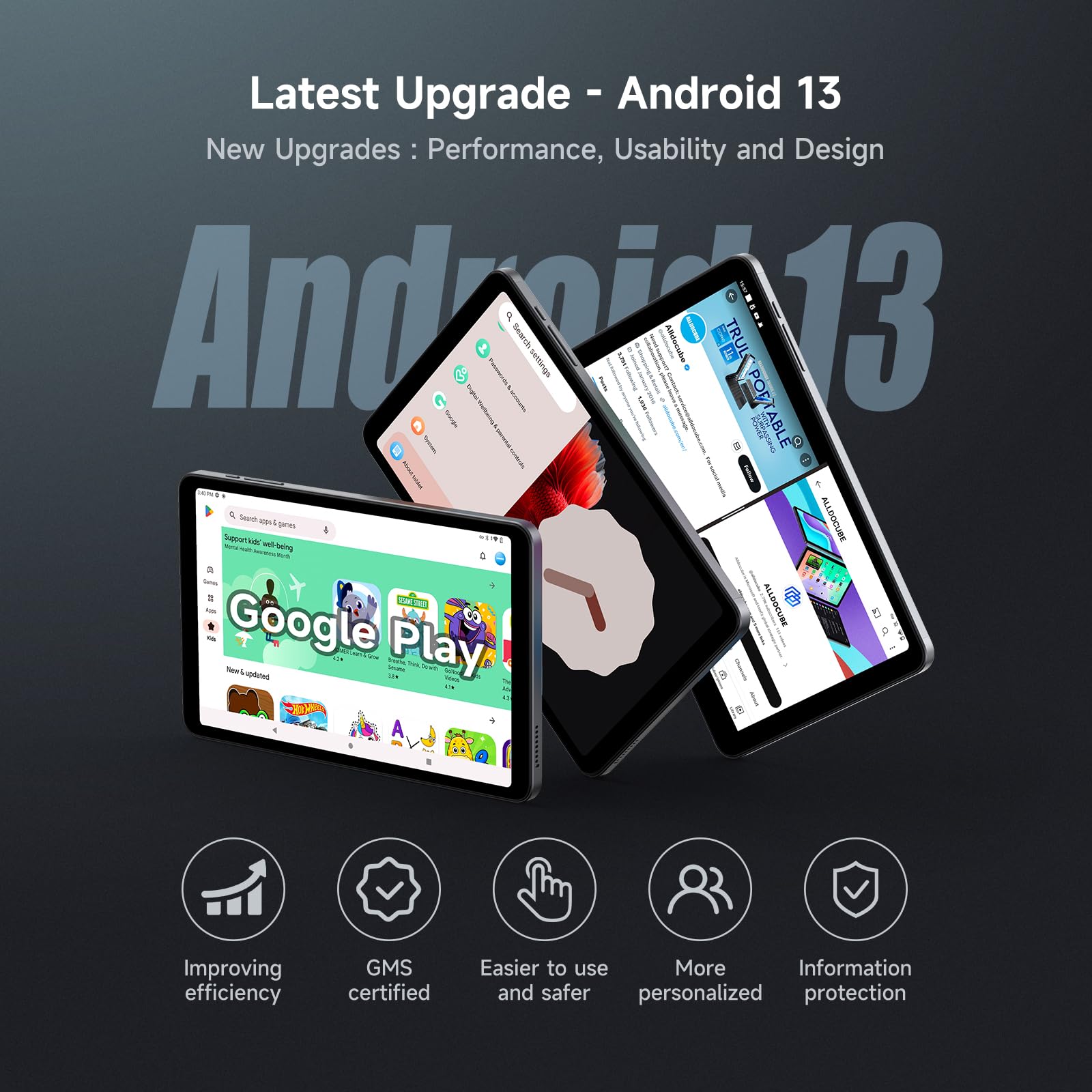 ALLDOCUBE iPlay 50mini pro Android Tablet, Tablet Case+Tempered Film