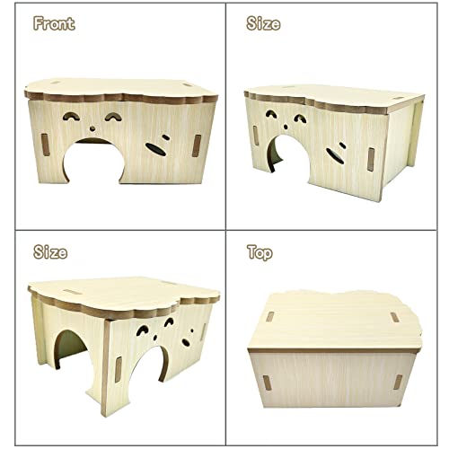 BNOSDM Hamster Wooden House Small Animal Hideout Small Pets Woodland House Habitats Decor for Hamster Mice Gerbils Mouse