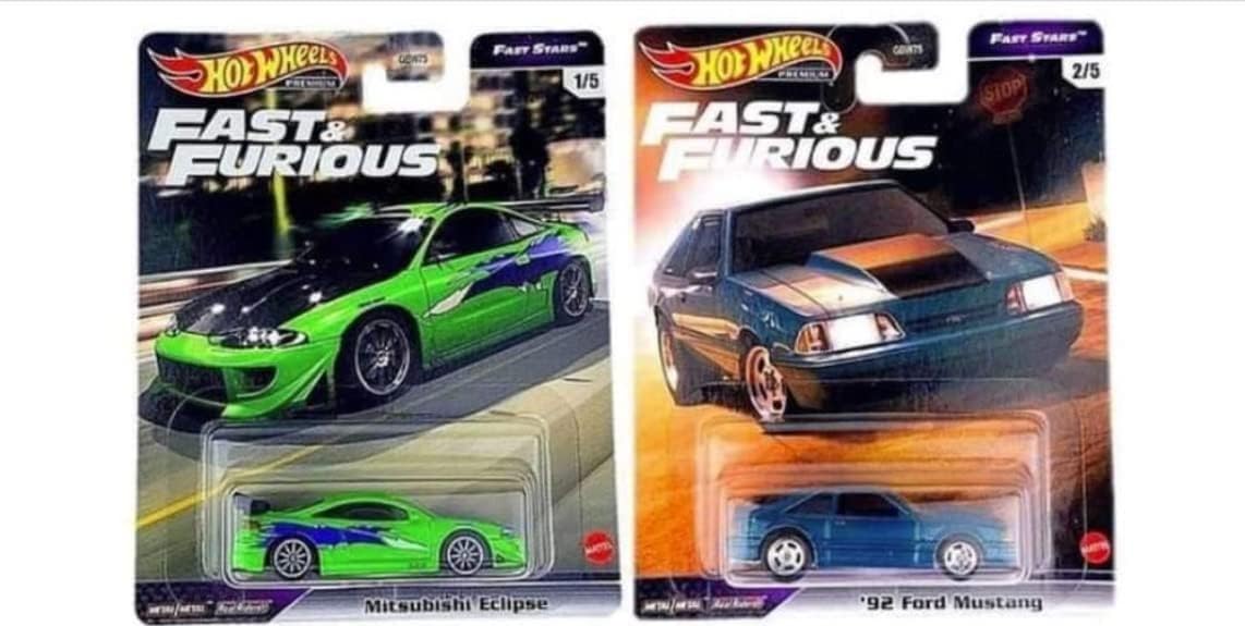 Hot Wheels Premium Fast & Furious Fast Stars Complete Set of 5 Vehicles
