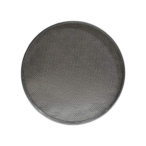 Christopher Knight Home Rache Modern Round Coffee Table with Hammered Iron, Silver, 26. 00” L x 26. 00” W x 17. 25” H