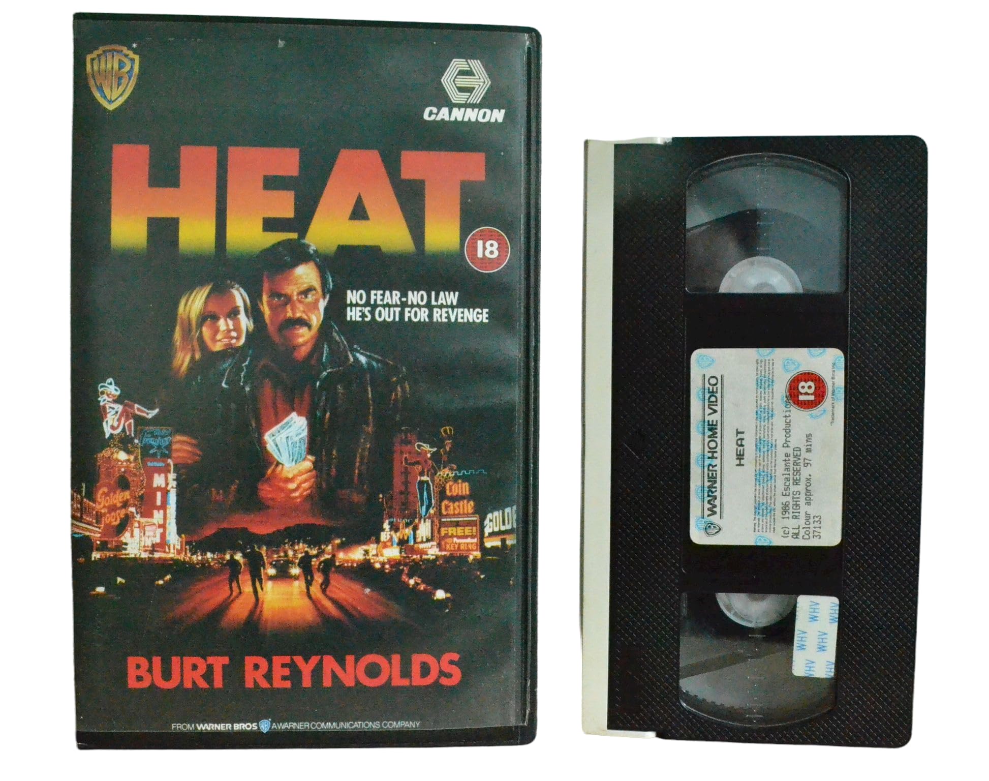 Heat - Burt Reynolds - Warner Home Video - Vintage - Pal VHS