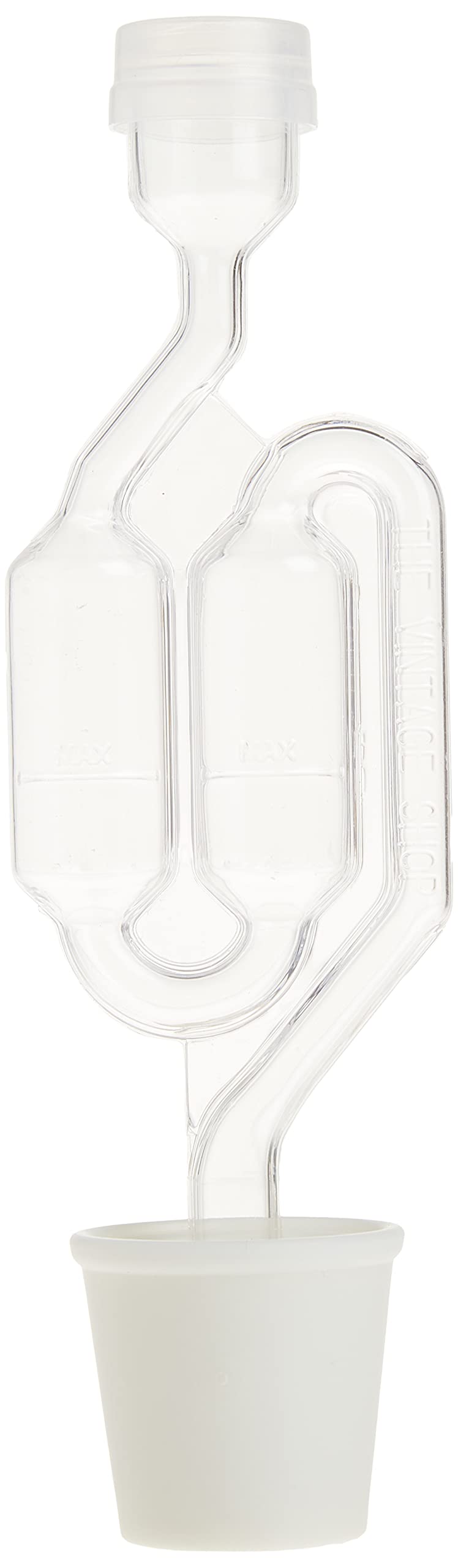 Hydrometer - Alcohol, 0-200 Proof and Tralle & Twin Bubble Airlock and Carboy Bung (Pack of 2)