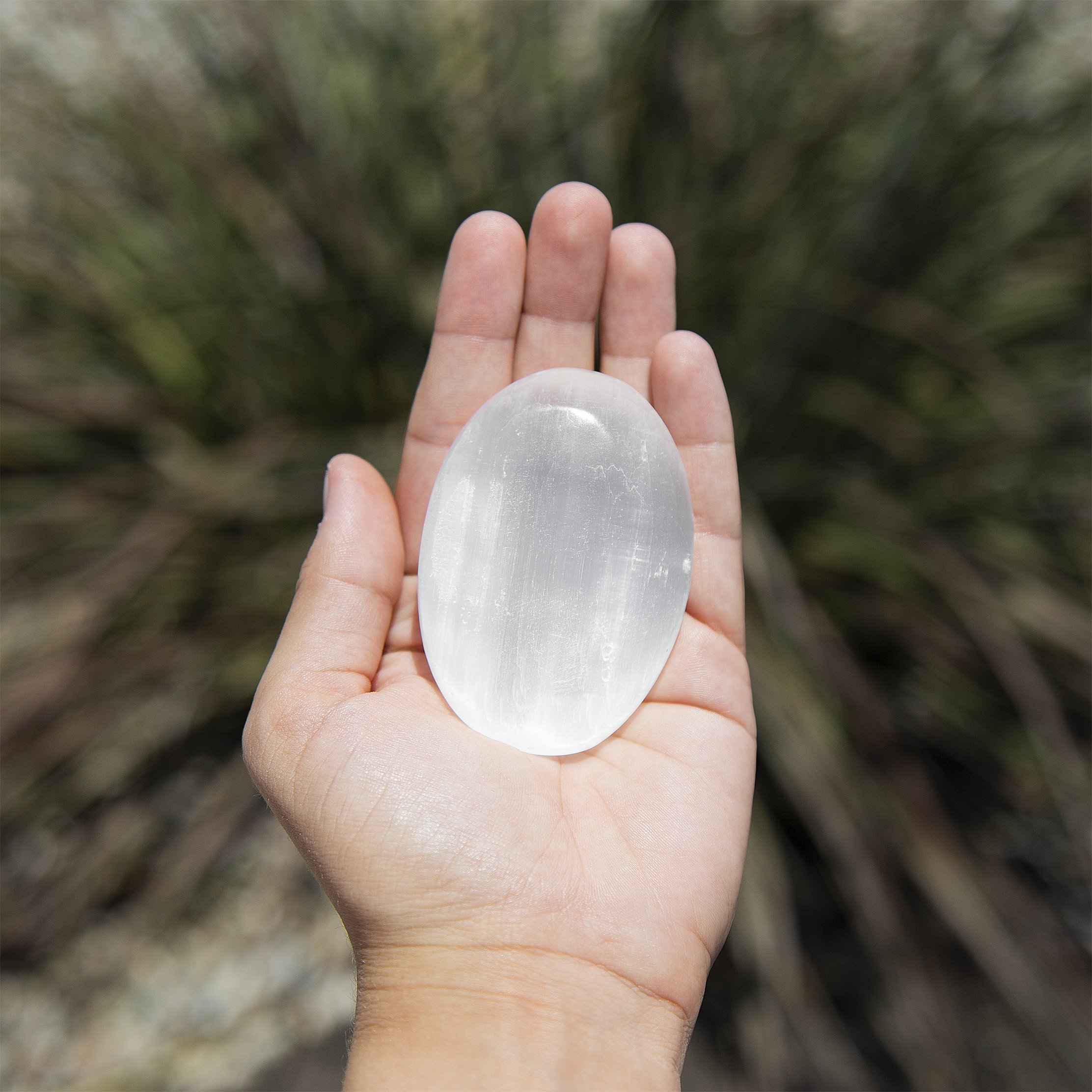 7 pcs Selenite Sampler Set / Healing Kit: 1 Selenite Tower, Palm Stone-1 Oval 1 Heart, 3 Wands-Blunt Pointed and Raw,and 1 Desert Rose with a Certificate of Authenticity