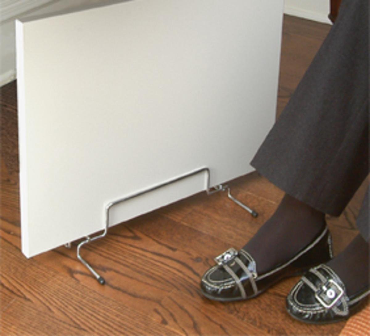 Cozy Products Cozy Legs Flat Panel Heater Stand, Desk Heater Metal Stand with Rubber Feet, Portable Heater Stand, 8" D x 18" W x 4.98" H, Silver, CLS