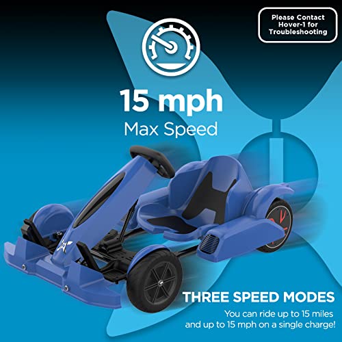 Hover-1 Formula Go Kart, 15MPH Top Speed, 15 Mile Range, 700W Brushless Motor, LED Display, 10" Pneumatic Tires Electric Go Kart, Certified & Tested - Safe for Kids, Teens, & Adults