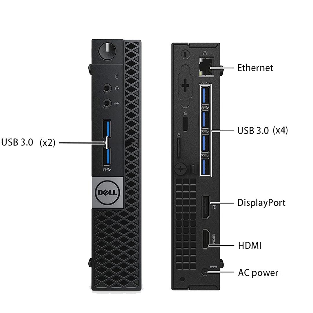 Dell Optiplex 7040 Micro Business Desktop Computer PC Intel 4-Core i5-6500T 2.5GHz Up to 3.1GHz 32GB DDR4 New 1TB NVMe M.2 SSD WiFi Bluetooth HDMI DP Windows 10 Pro Wireless Keyboard&Mouse (Renewed)