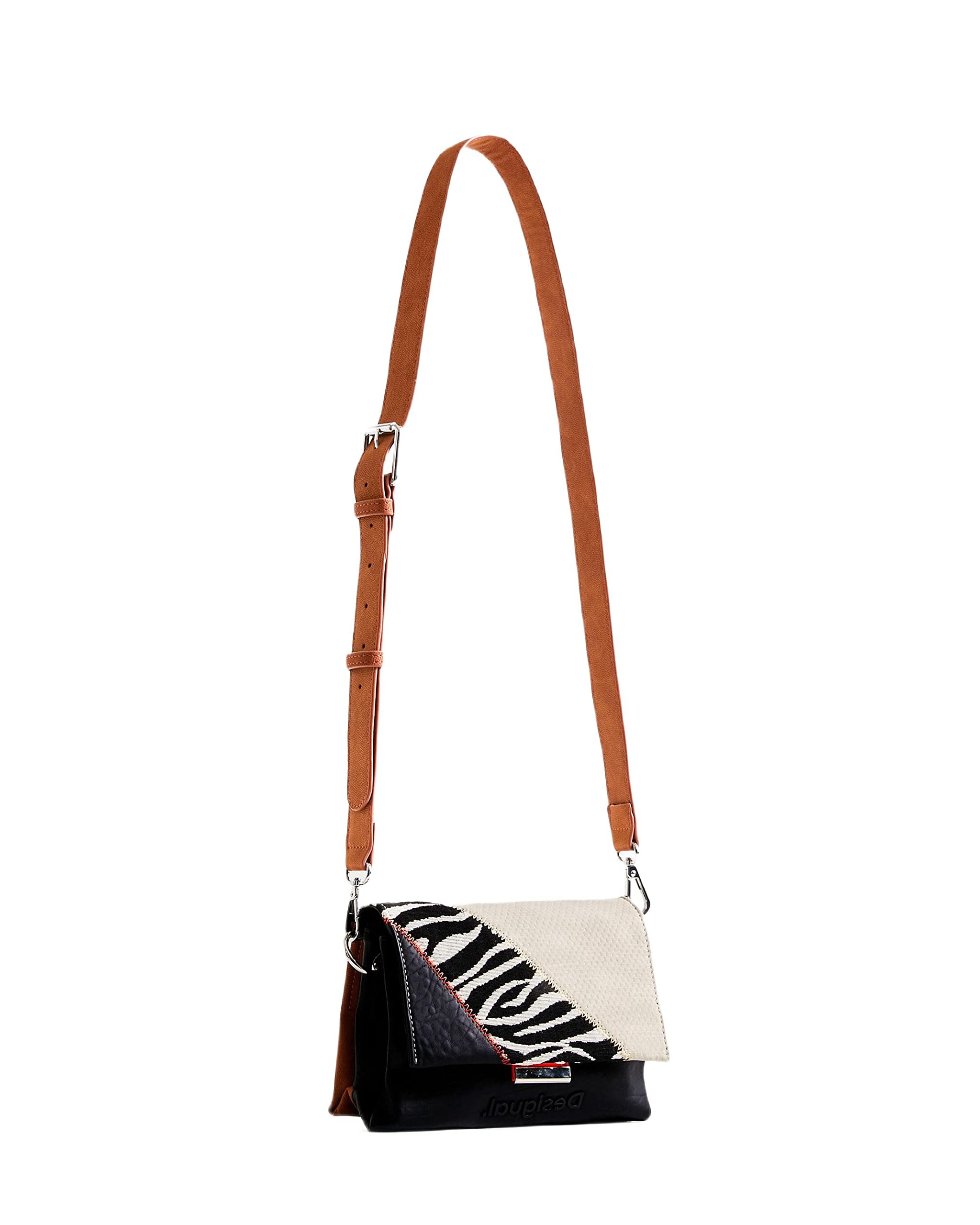 Desigual woMens Casual Across Body Bag, Brown, U US