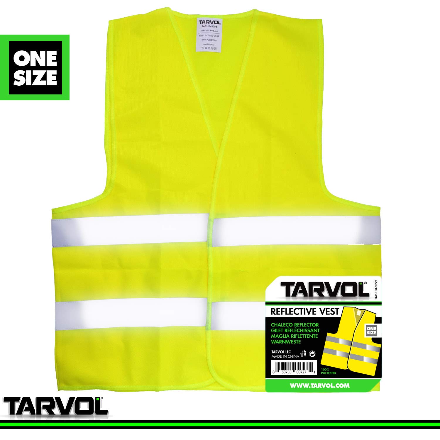 Safety Reflective Vest (ULTRA HIGH VISIBILITY BRIGHT NEON YELLOW) Perfect for Running, Jogging, Walking, Construction, Cycling, Motorcylcle Riding, and More!